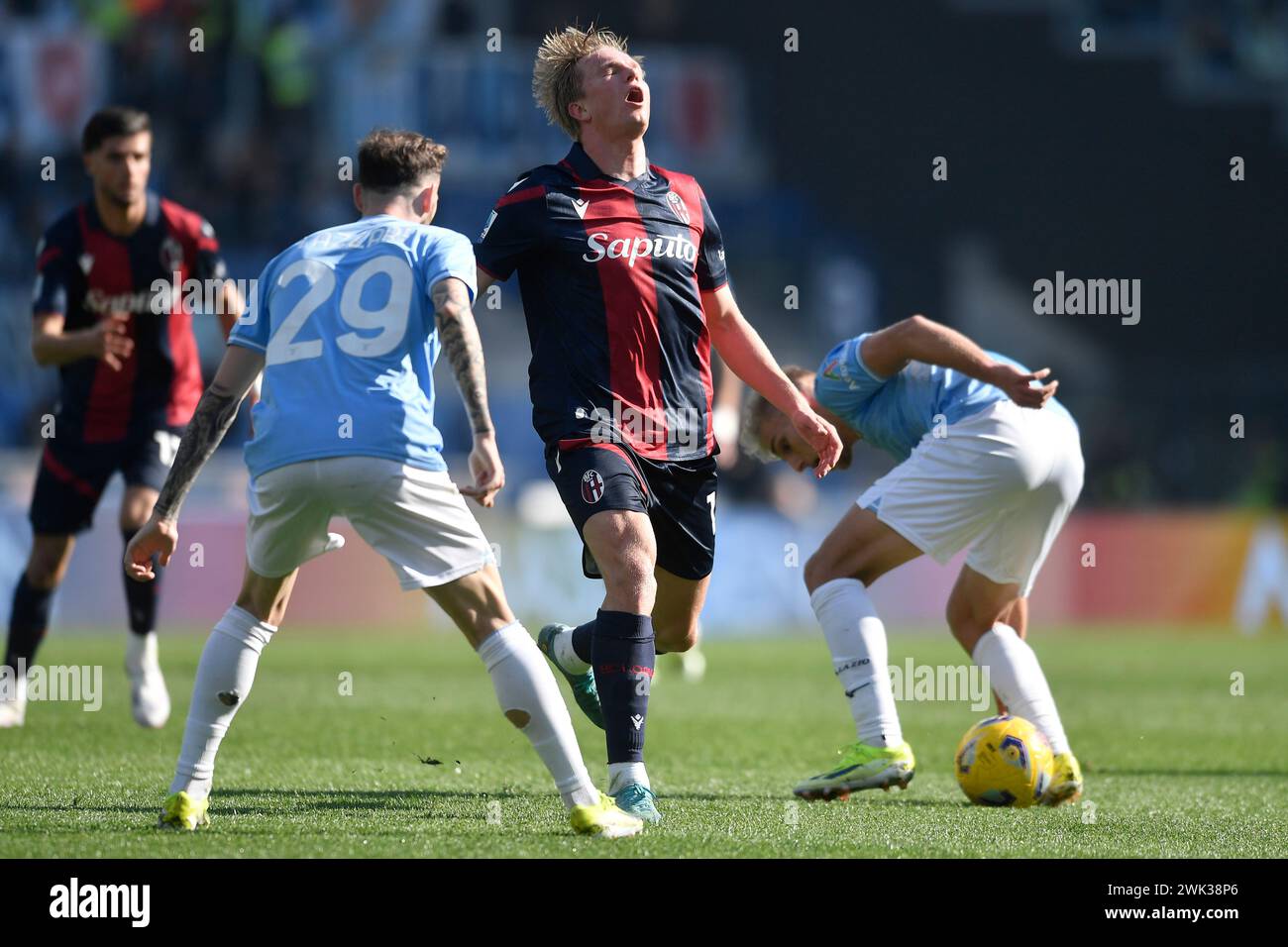 Rome, Italy. 18th Feb, 2024. Manuel Lazzari of SS Lazio, Victor ...