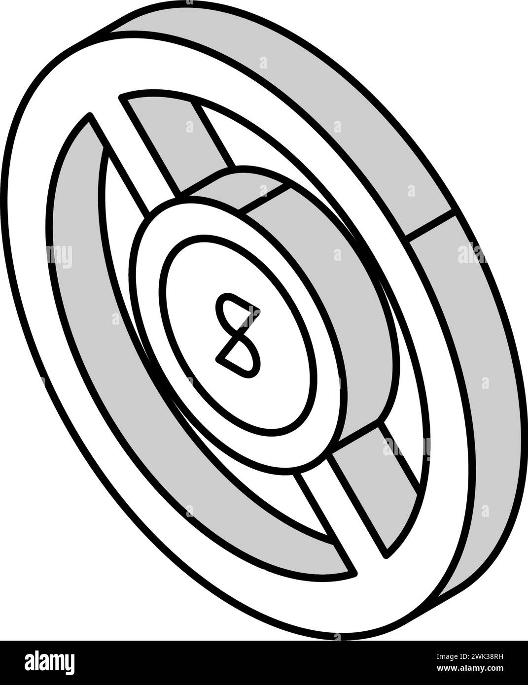 money crossed out coin isometric icon vector illustration Stock Vector ...