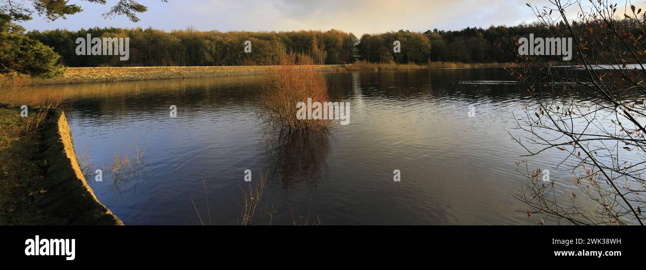Autumn view over Swinsty Reservoir in the Washburn valley west of ...
