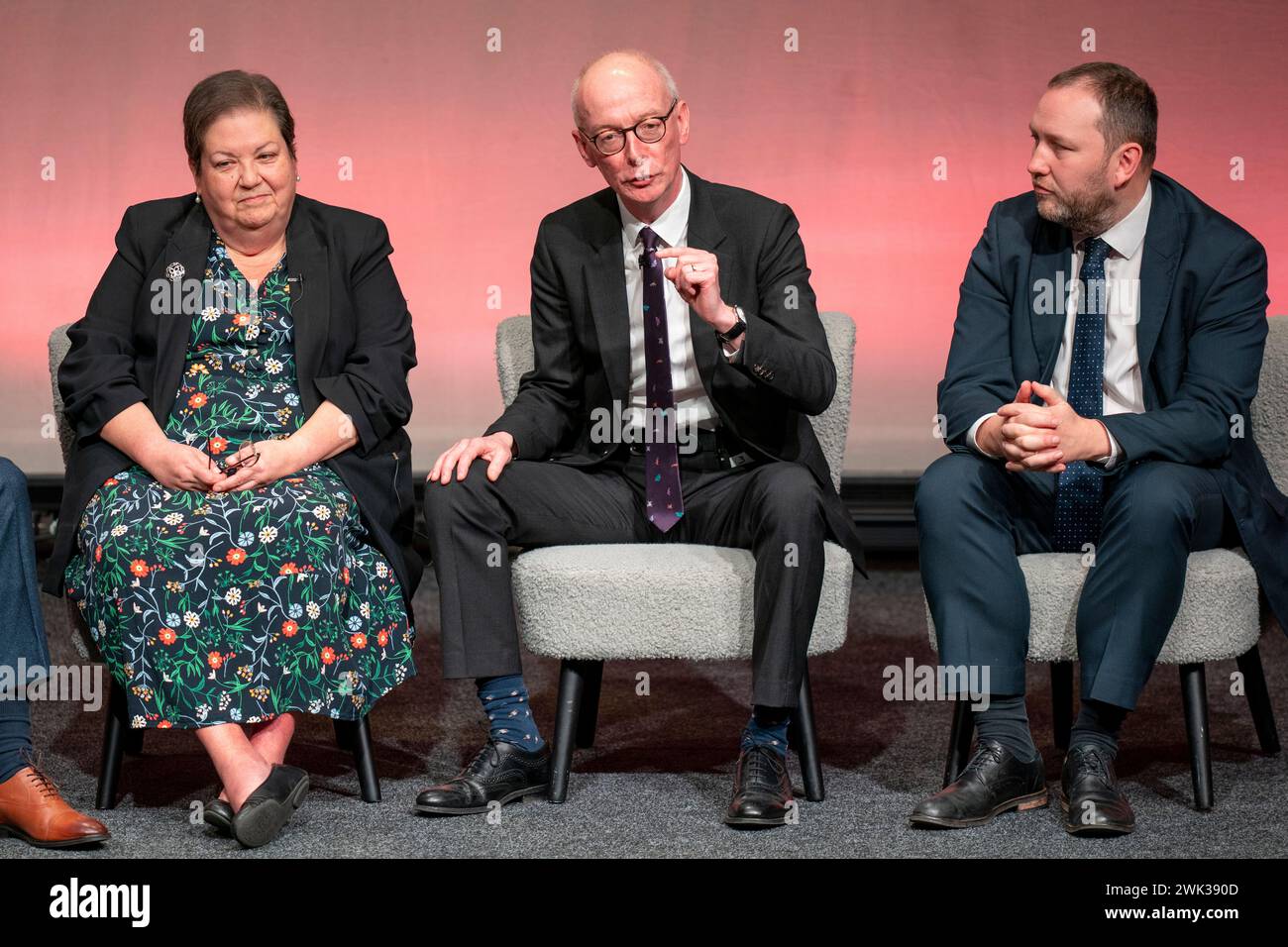 (left to right) Scottish Labour deputy leader Jackie Baillie, shadow Chancellor of the Duchy of ...