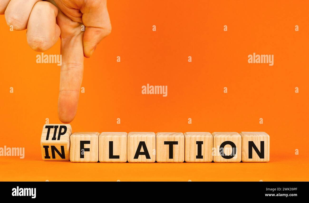 Inflation or tipflation symbol. Concept words Inflation Tipflation on ...