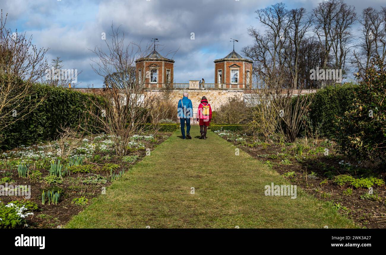 Preston Hall Walled Garden, Midlothian, Scotland, UK 18th February 2024 ...