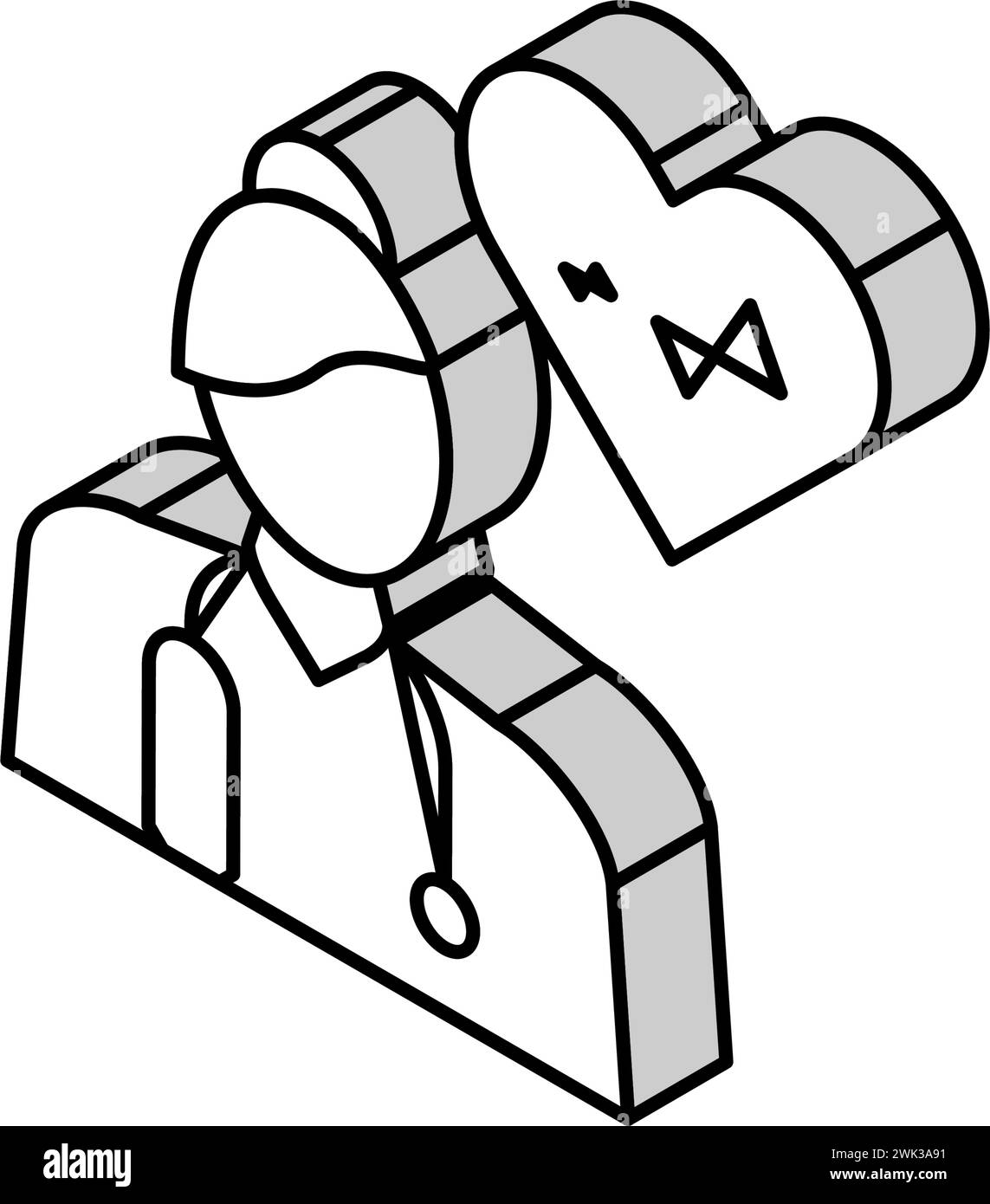 cardiology medical specialist isometric icon vector illustration Stock ...