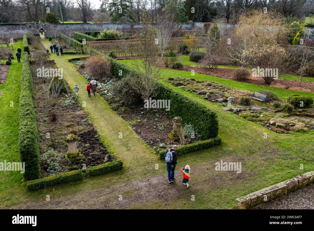 Preston Hall Walled Garden, Midlothian, Scotland, UK 18th February 2024 ...