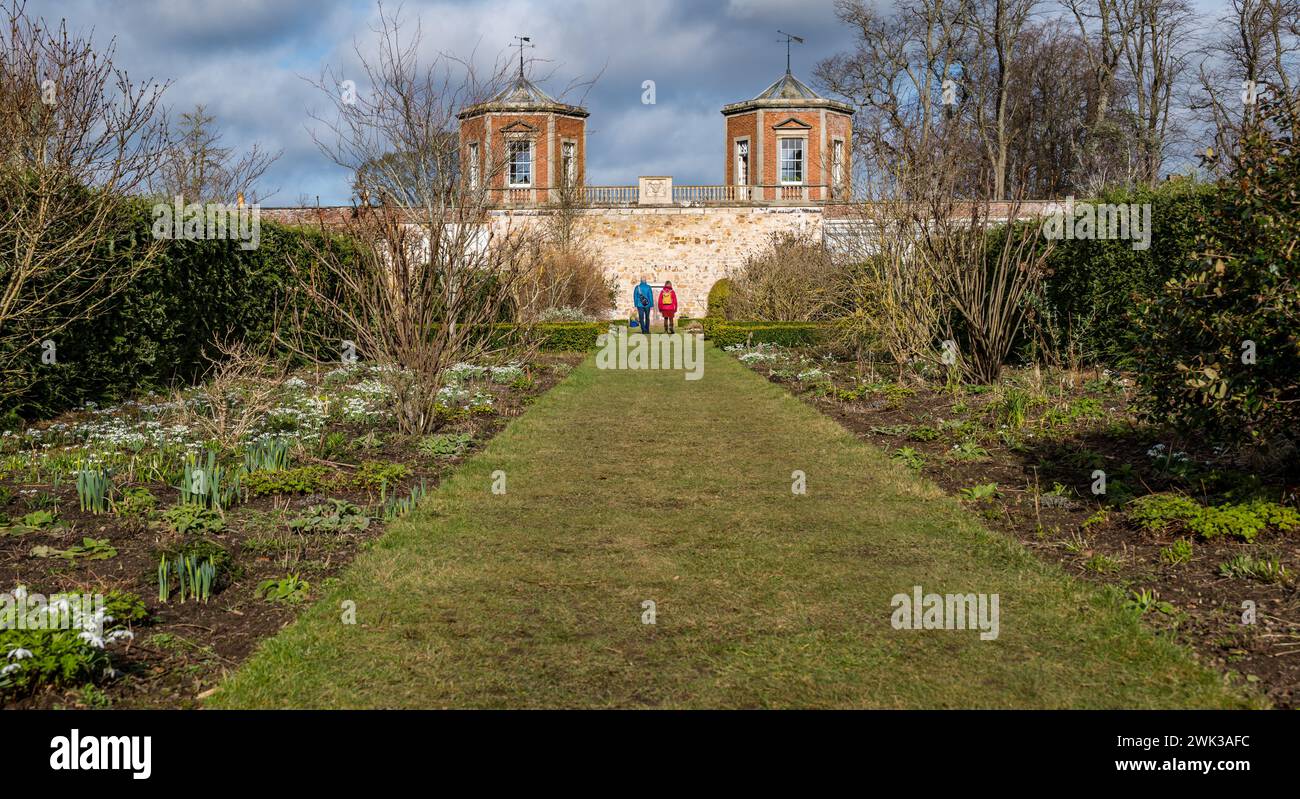 Preston Hall Walled Garden, Midlothian, Scotland, UK 18th February 2024 ...