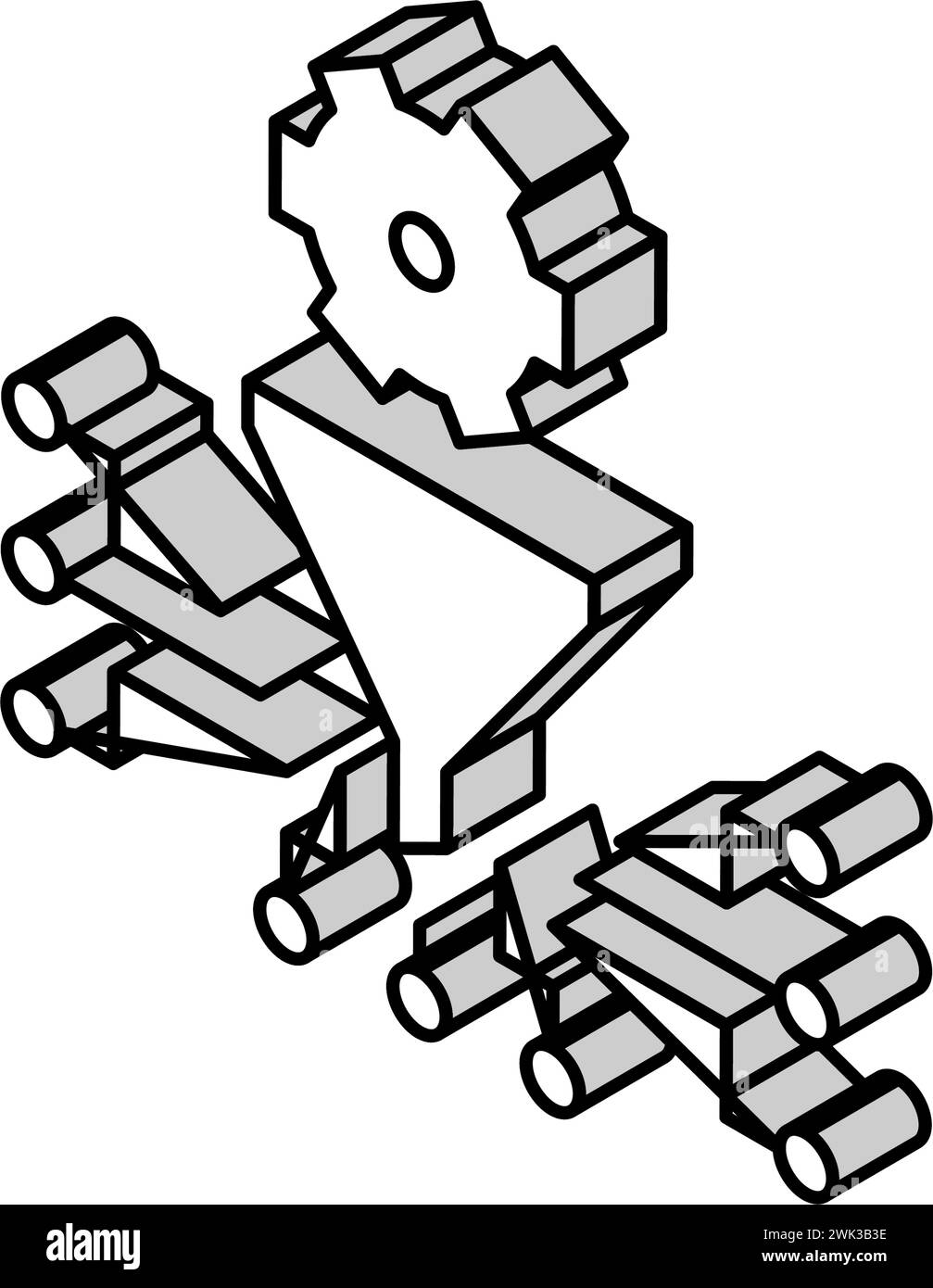 work process filtration isometric icon vector illustration Stock Vector ...