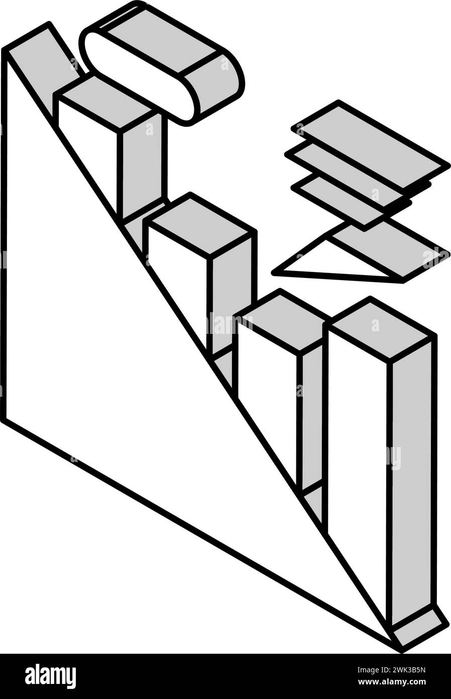 infographic work process isometric icon vector illustration Stock ...