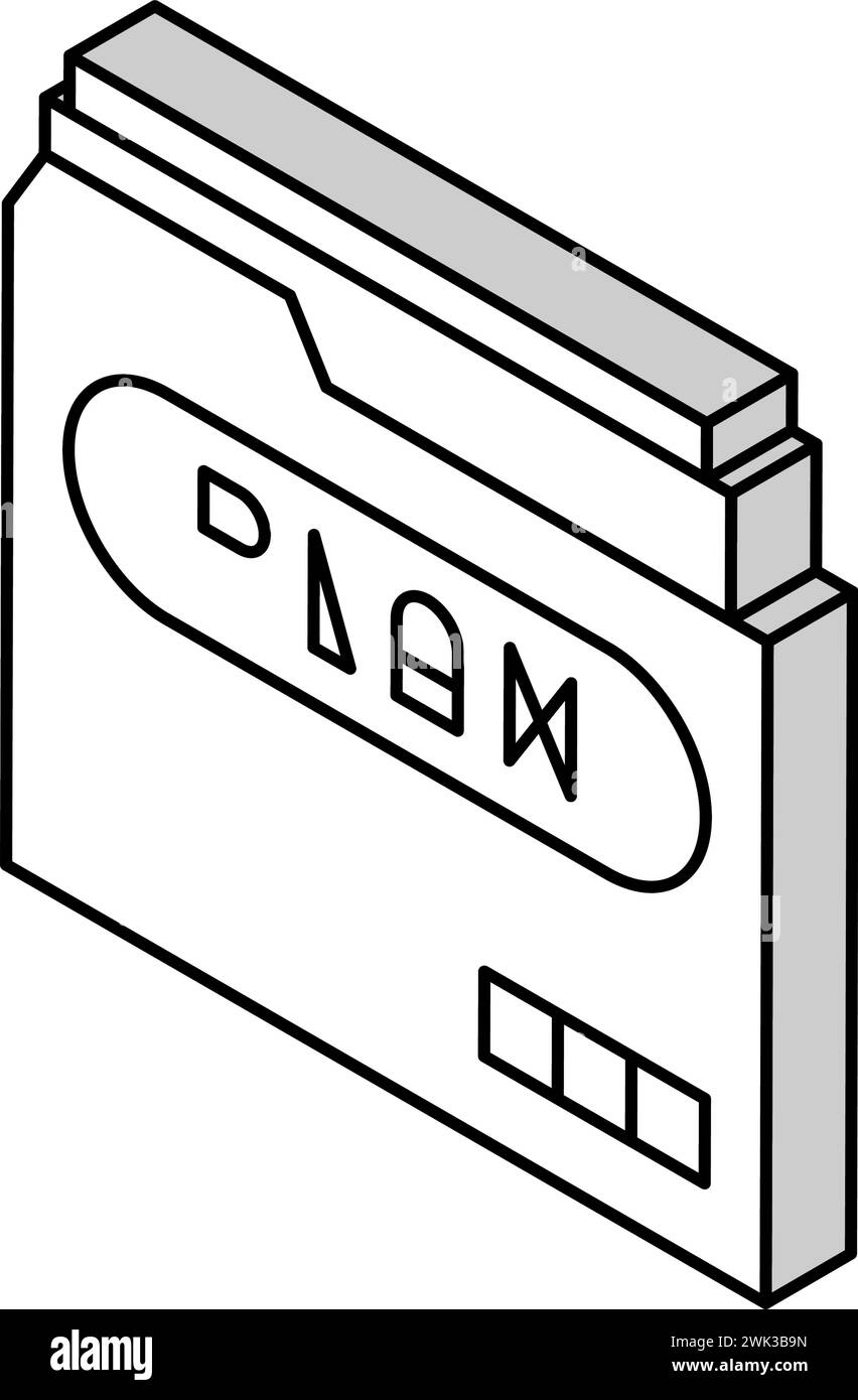 plan folder color icon vector color illustration Stock Vector Image ...