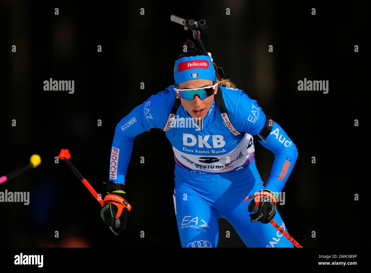 Second placed Lisa Vittozzi of Italy competes during the women's 12.5 ...