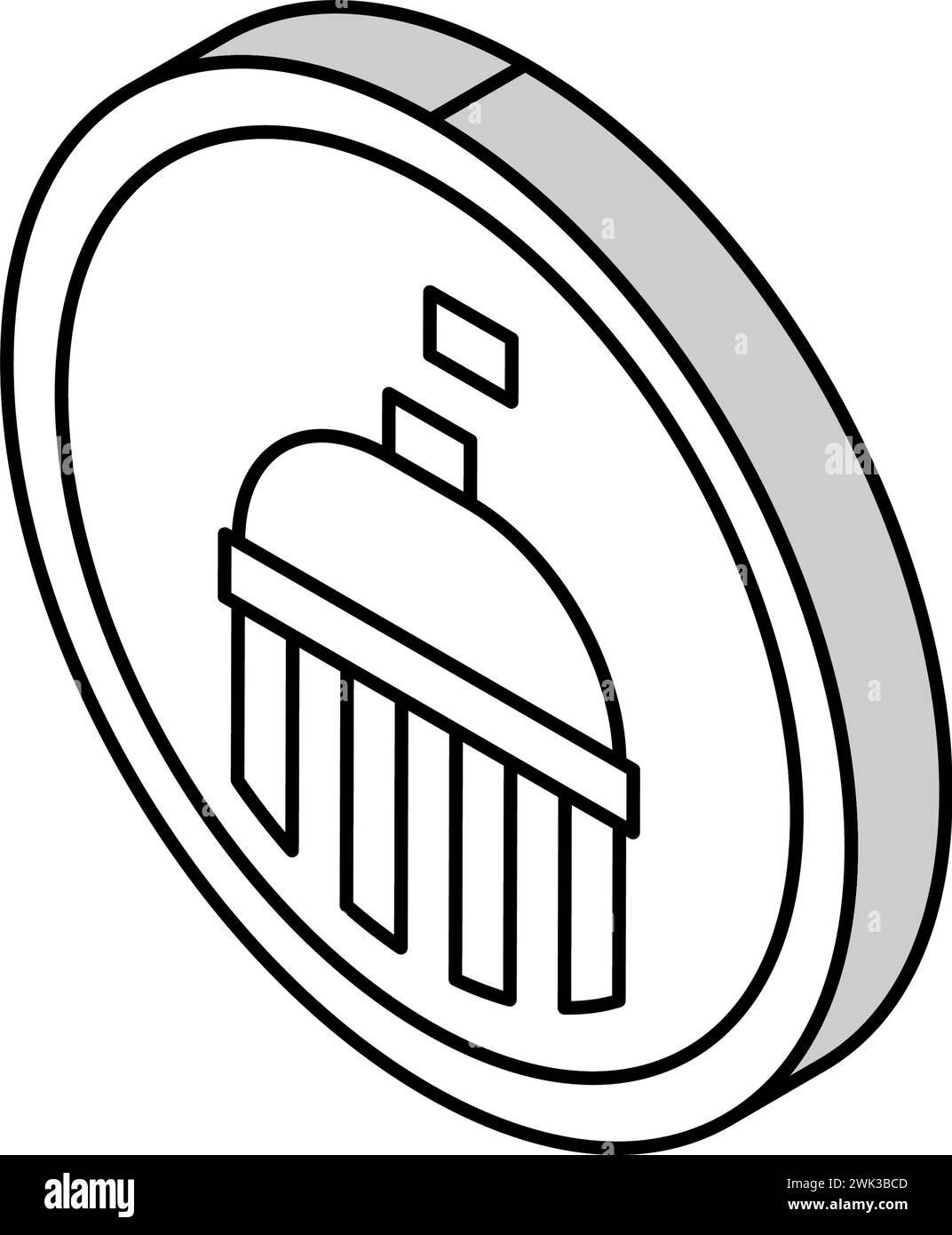 government service sign isometric icon vector illustration Stock Vector ...