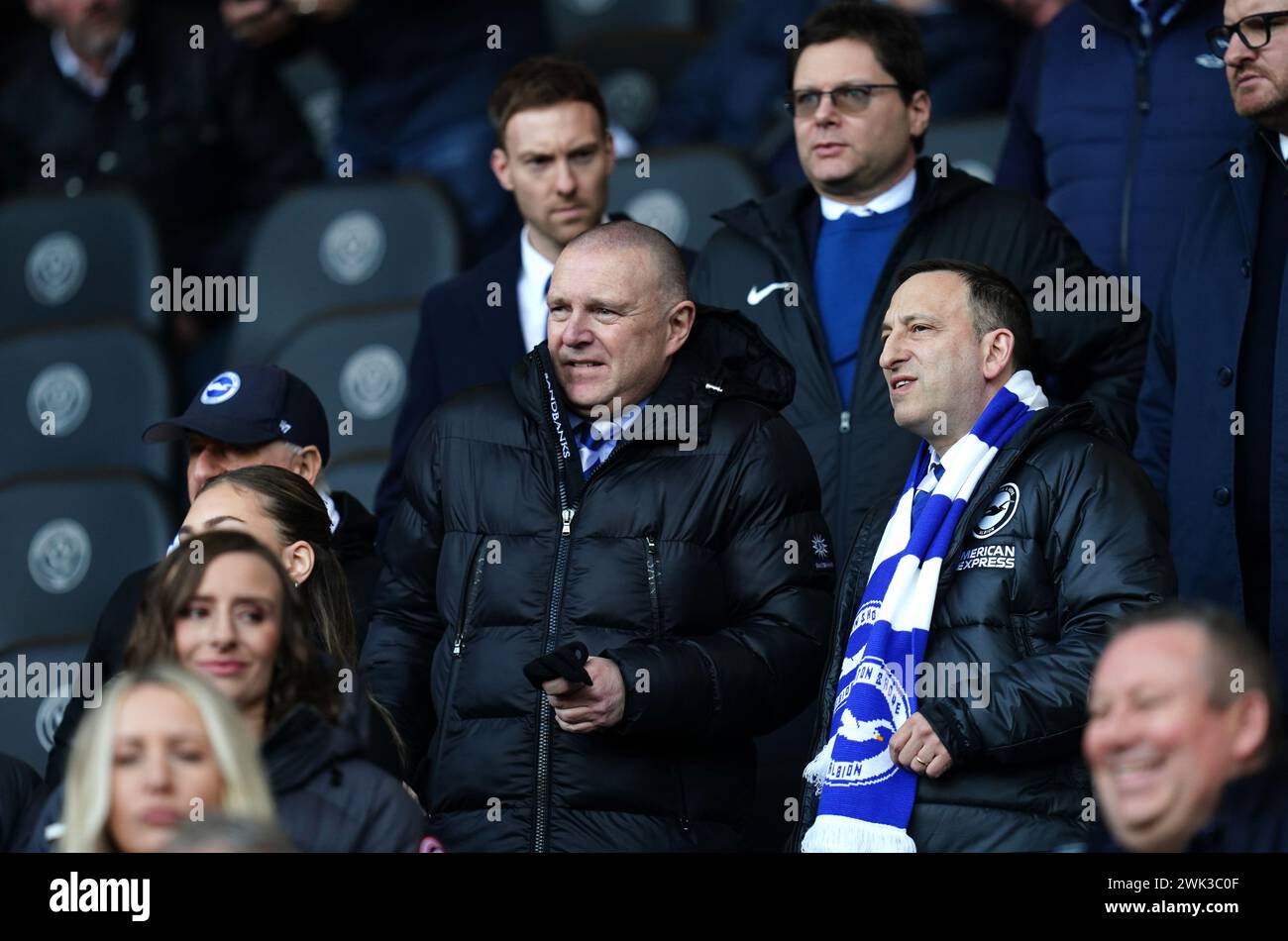 Brighton and Hove Albion Chief Executive Paul Barber and Chairman Tony ...