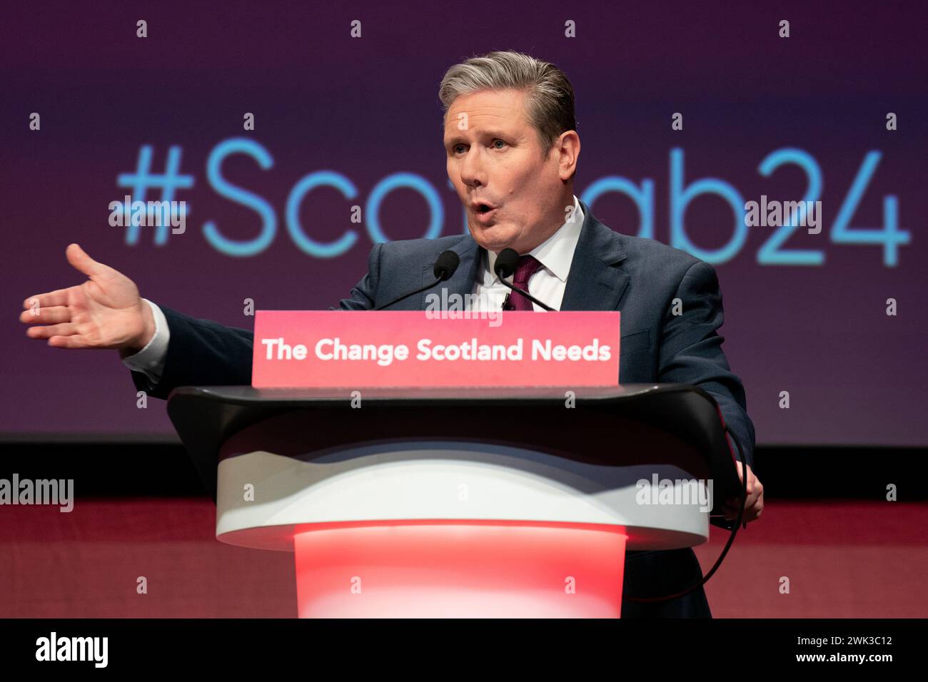 Labour leader Sir Keir Starmer with Scottish Labour leader Anas Sarwar ...