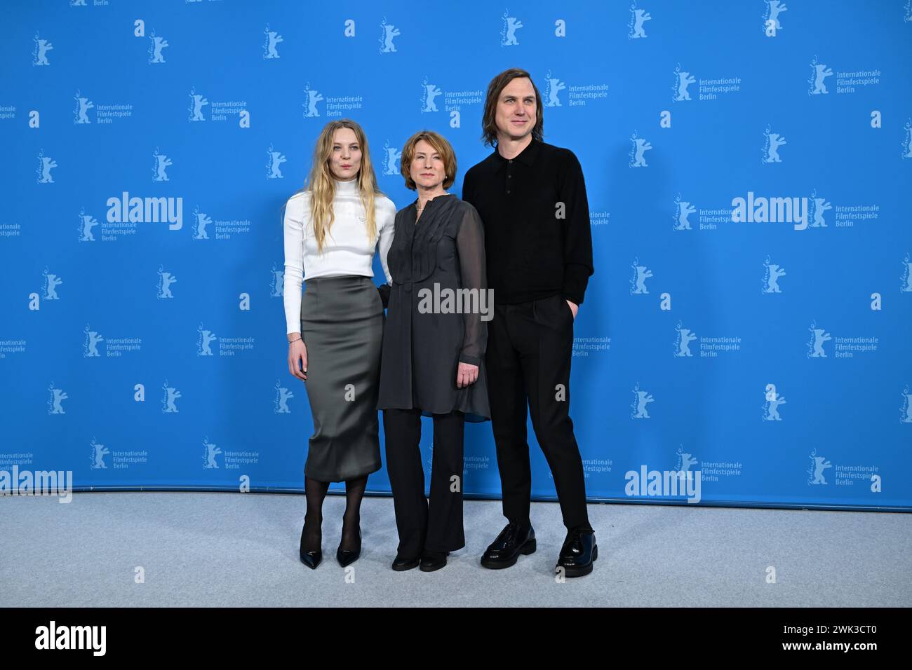 18 February 2024, Berlin: Actors Lilith Stangenberg (l-r), Corinna ...