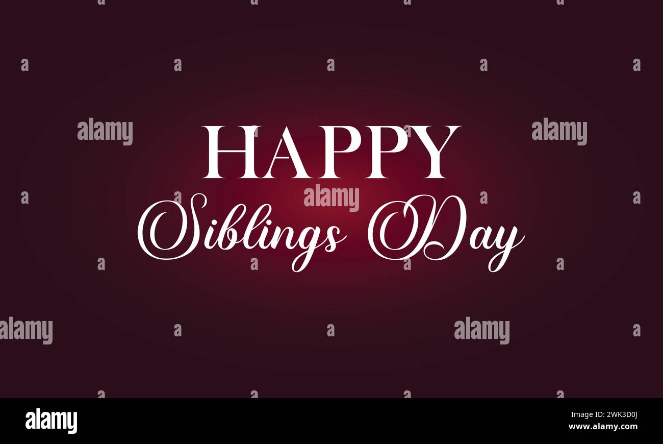 Happy Siblings Day Text With colorful background design Stock Vector ...