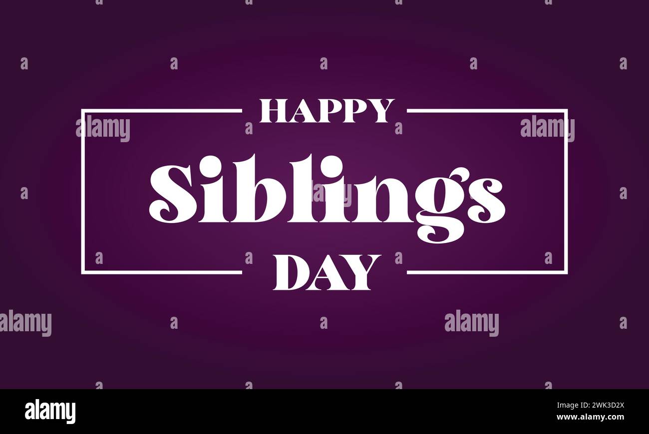 Happy Siblings Day Text With colorful background design Stock Vector ...