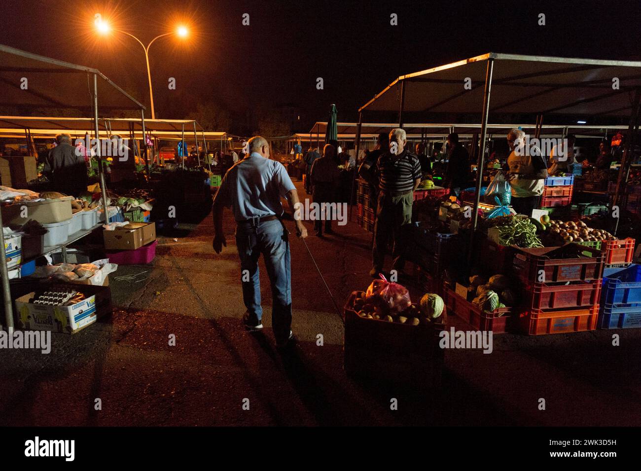 Market day on the Constanza Bastion of the Venetian city walls of ...