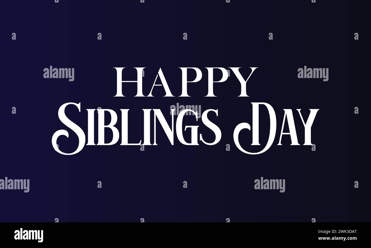 Happy Siblings Day Text With colorful background design Stock Vector ...