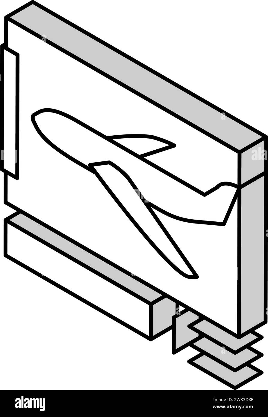 airplane crash test isometric icon vector illustration Stock Vector ...