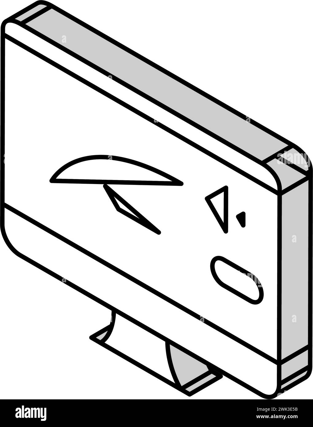 flight path computer simulator isometric icon vector illustration Stock ...