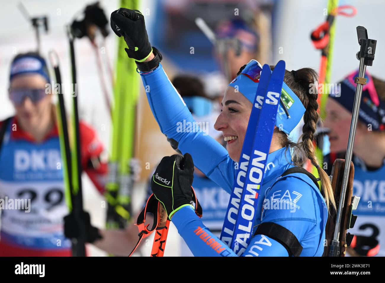 Lisa Vittozzi in Italy in action during the Women's mass start race ...