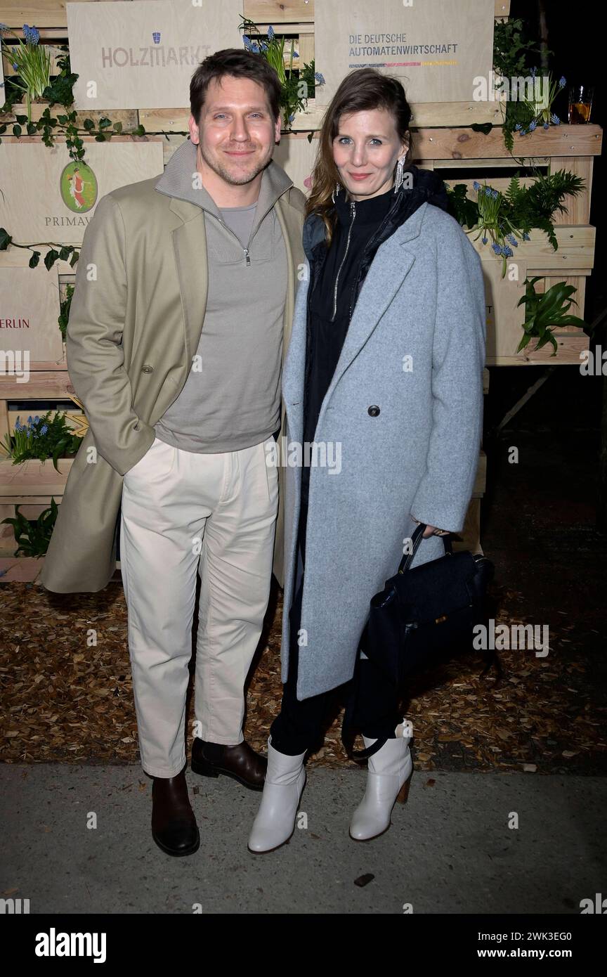 Hanno Koffler mit Ehefrau Mia Maariel Meyer bei der Medienboard Party ...