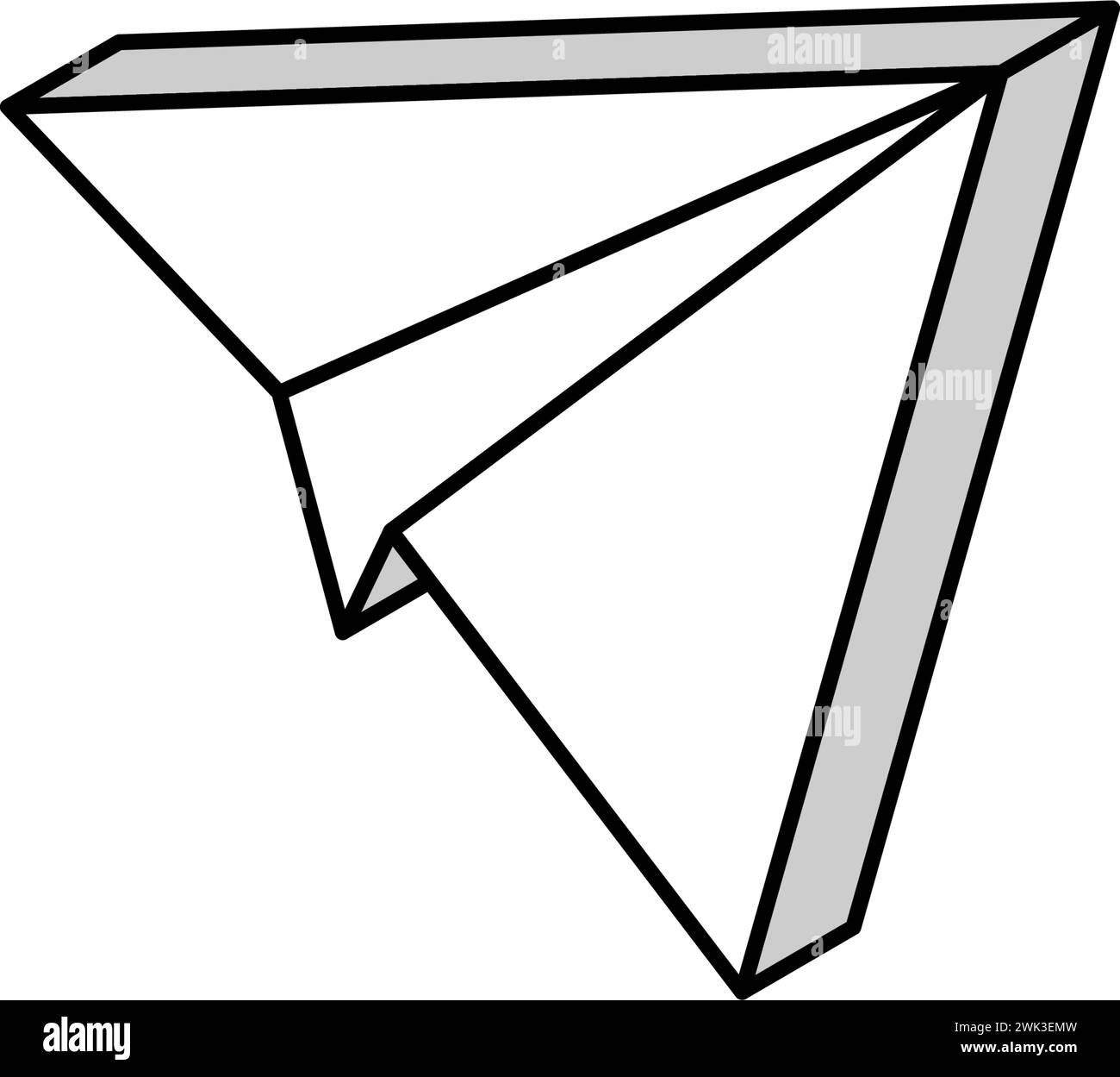 paper airplane isometric icon vector illustration sign Stock Vector ...
