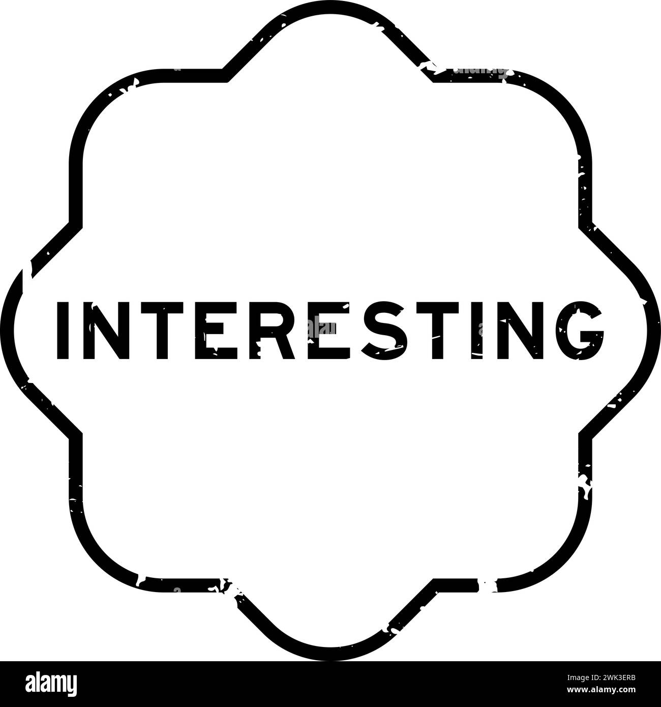 Grunge black interesting word rubber seal stamp on white background ...