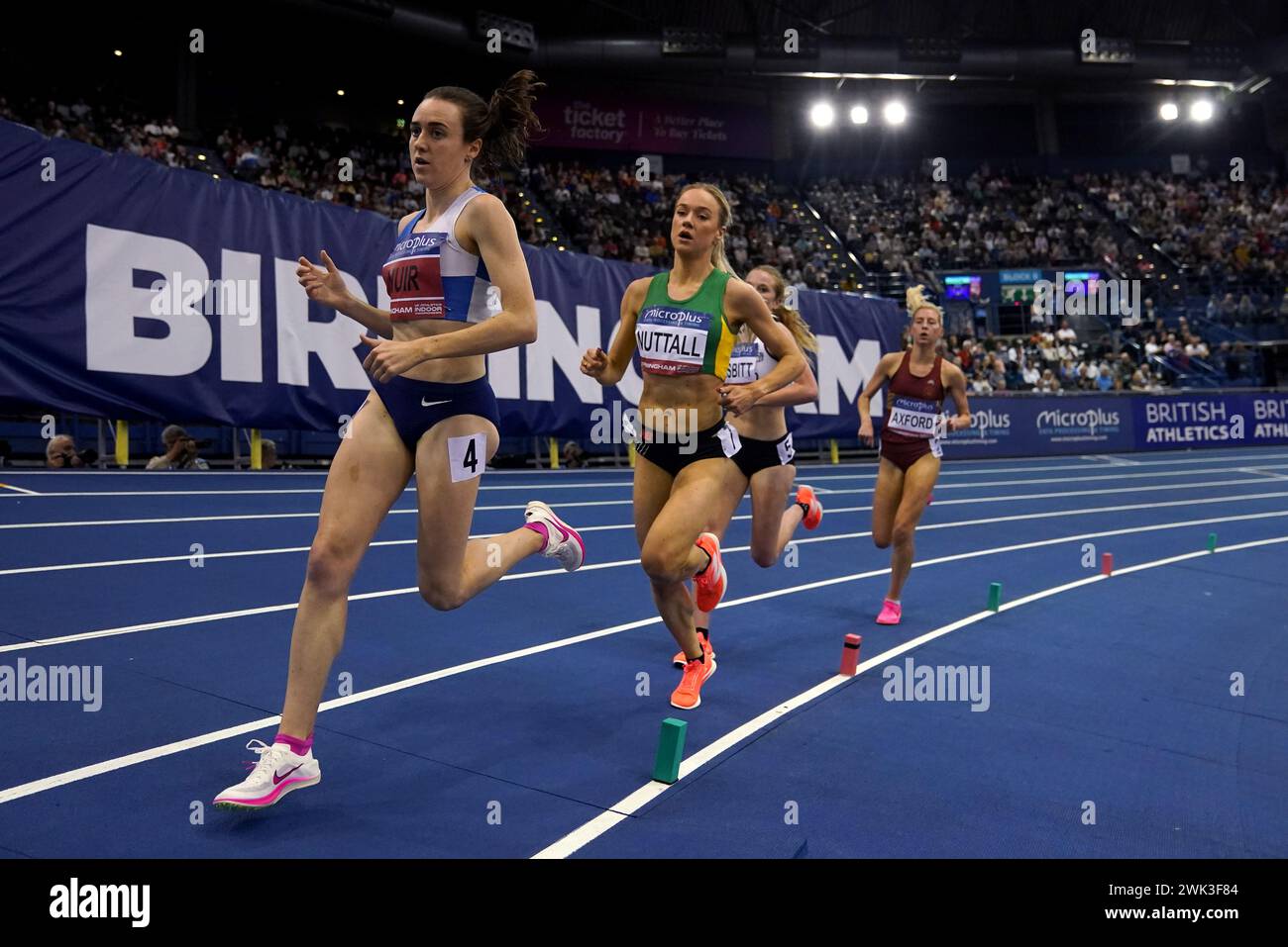 Laura Muir in action during the Women's 3000m Final on day two of the 2024 Microplus UK ...