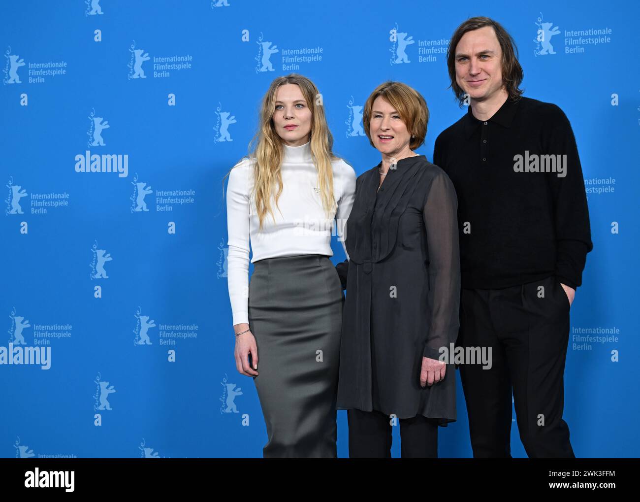 Berlin, Germany. 18th Feb, 2024. Actors Lilith Stangenberg (l-r ...