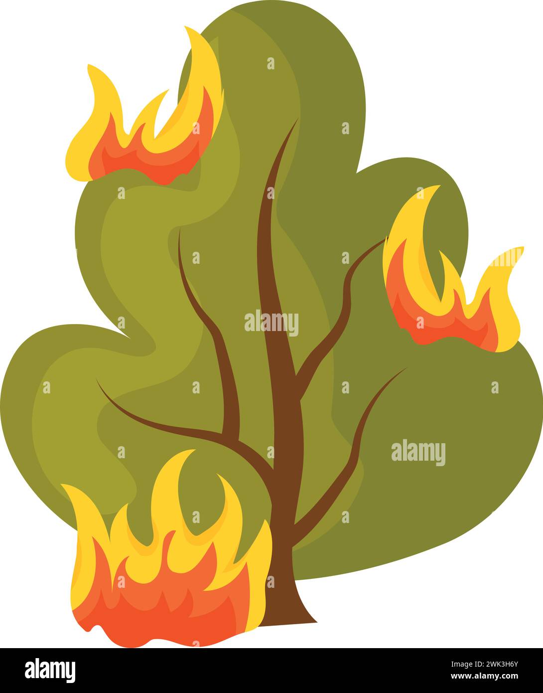 forest fires tree destruction Stock Vector Image & Art - Alamy