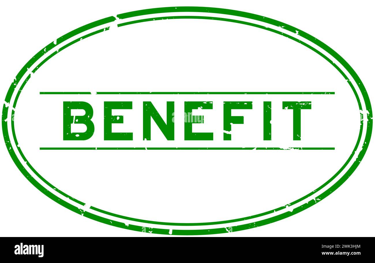Grunge green benefit word oval rubber seal stamp on white background Stock Vector Image & Art ...