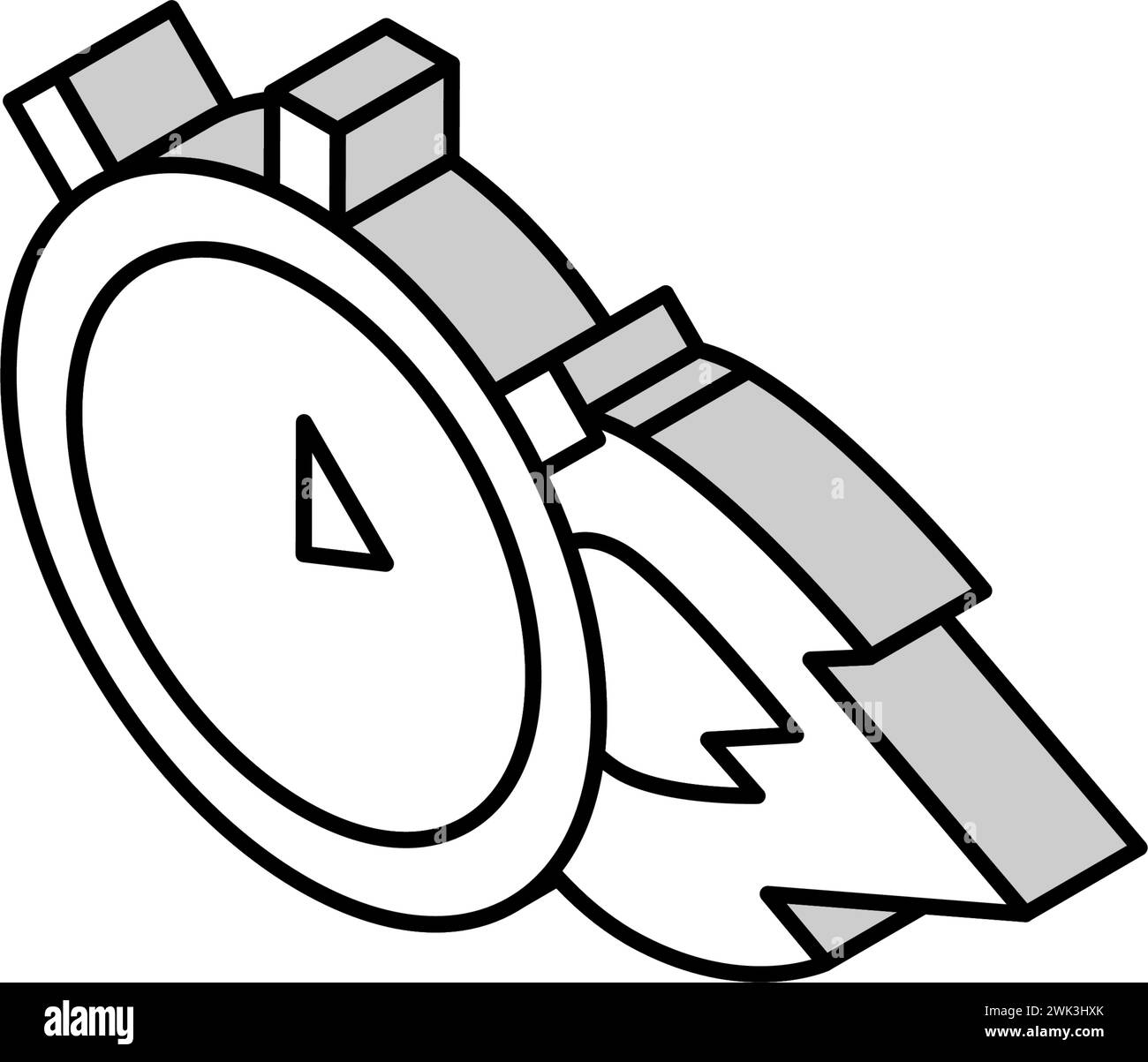 burning time stopwatch isometric icon vector illustration Stock Vector ...