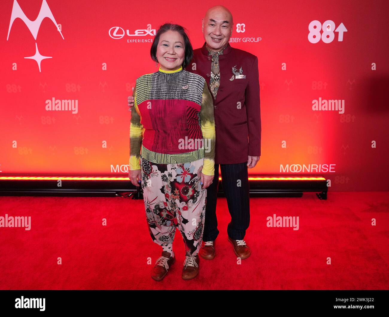 Los Angeles, USA. 17th Feb, 2024. (L-R) Neo Swee Lin and Lim Kay Siu ...