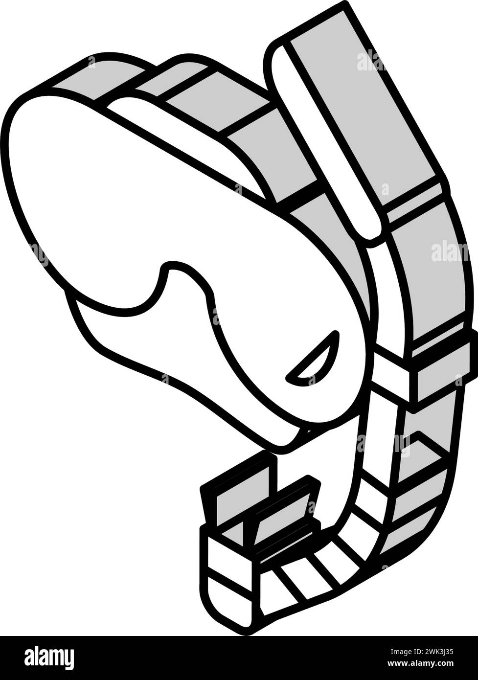mask and snokler isometric icon vector illustration Stock Vector Image ...
