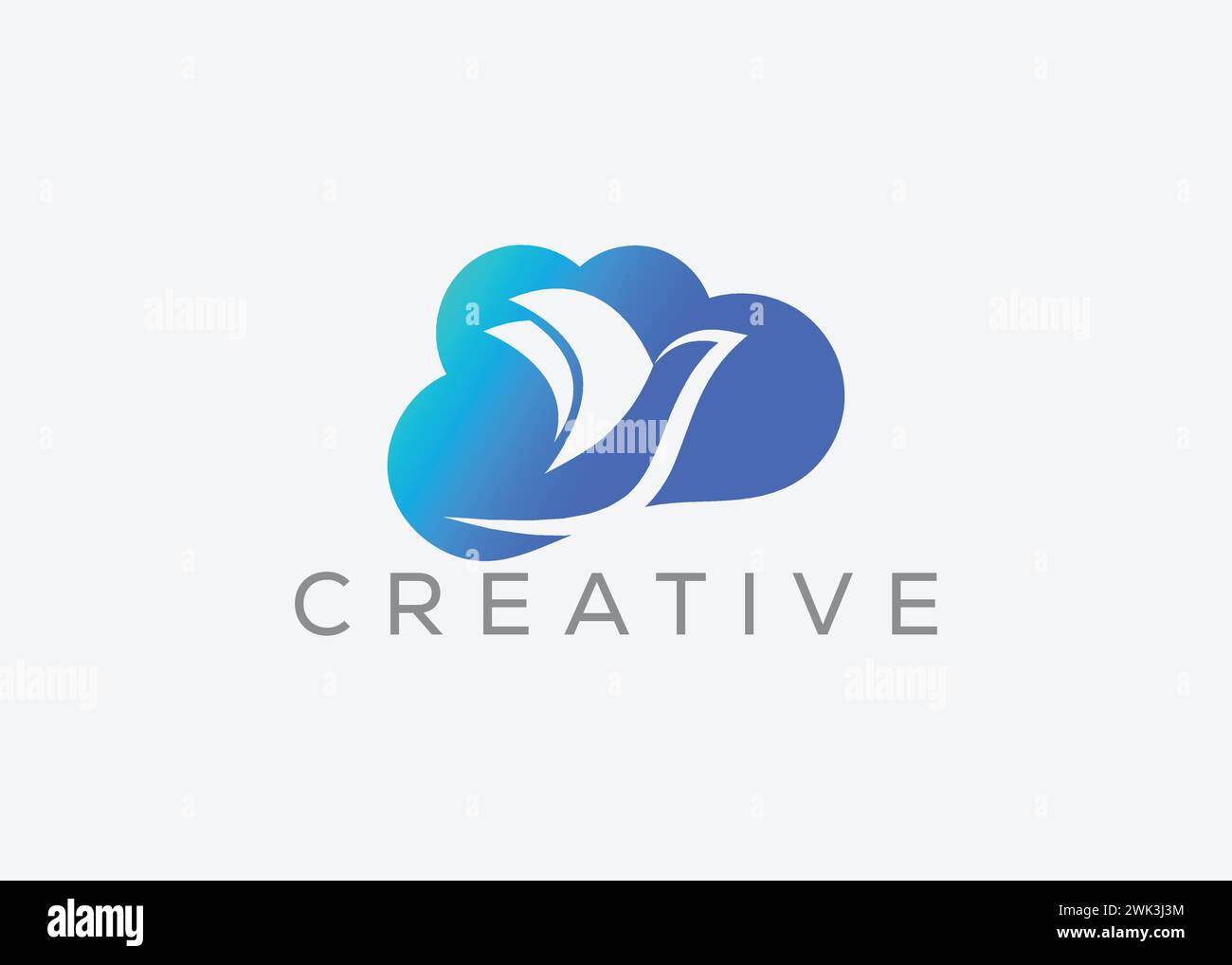 Creative and minimal Cloud bird vector logo design template. Dove ...