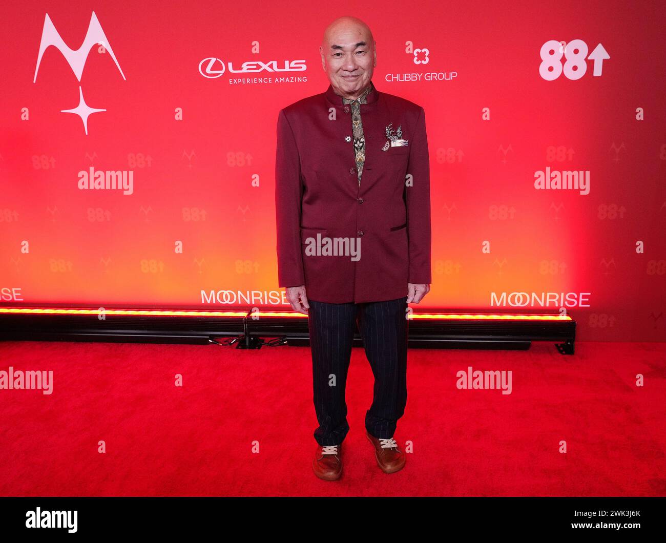Los Angeles, USA. 17th Feb, 2024. Lim Kay Siu arrives at the 88rising's ...