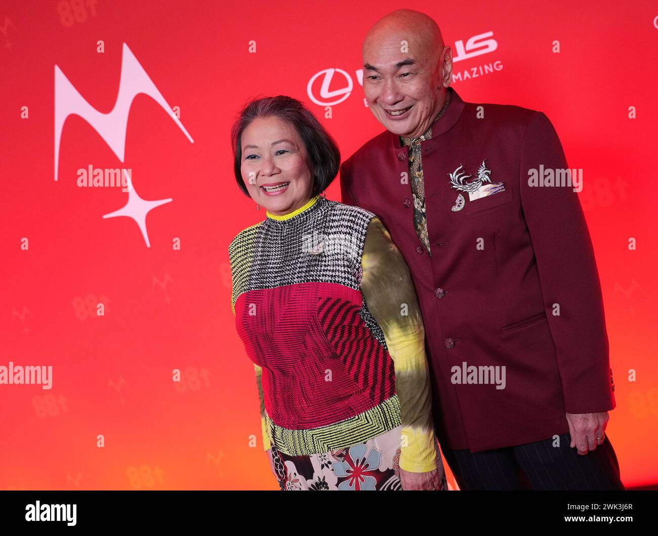 Los Angeles, USA. 17th Feb, 2024. (L-R) Neo Swee Lin and Lim Kay Siu ...