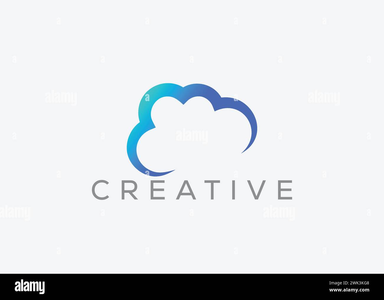 Creative and minimal Cloud vector logo design template. cloud logo ...