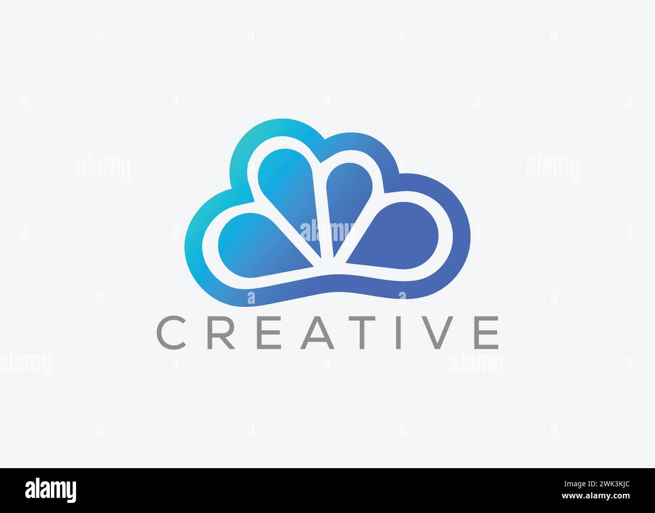 Creative and minimal Cloud vector logo design template. cloud logo Stock Vector Image & Art - Alamy
