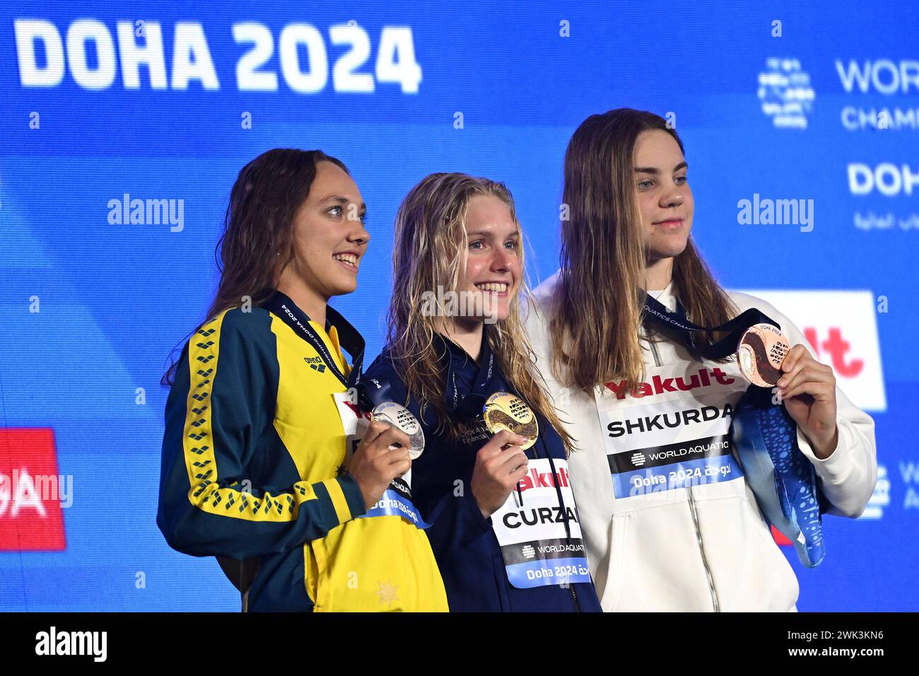 Doha, Qatar. 17th Feb, 2024. Jaclyn Barclay of Australia, silver ...