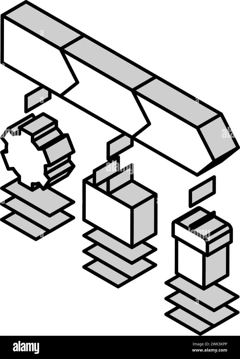 stages of linear economy isometric icon vector illustration Stock ...
