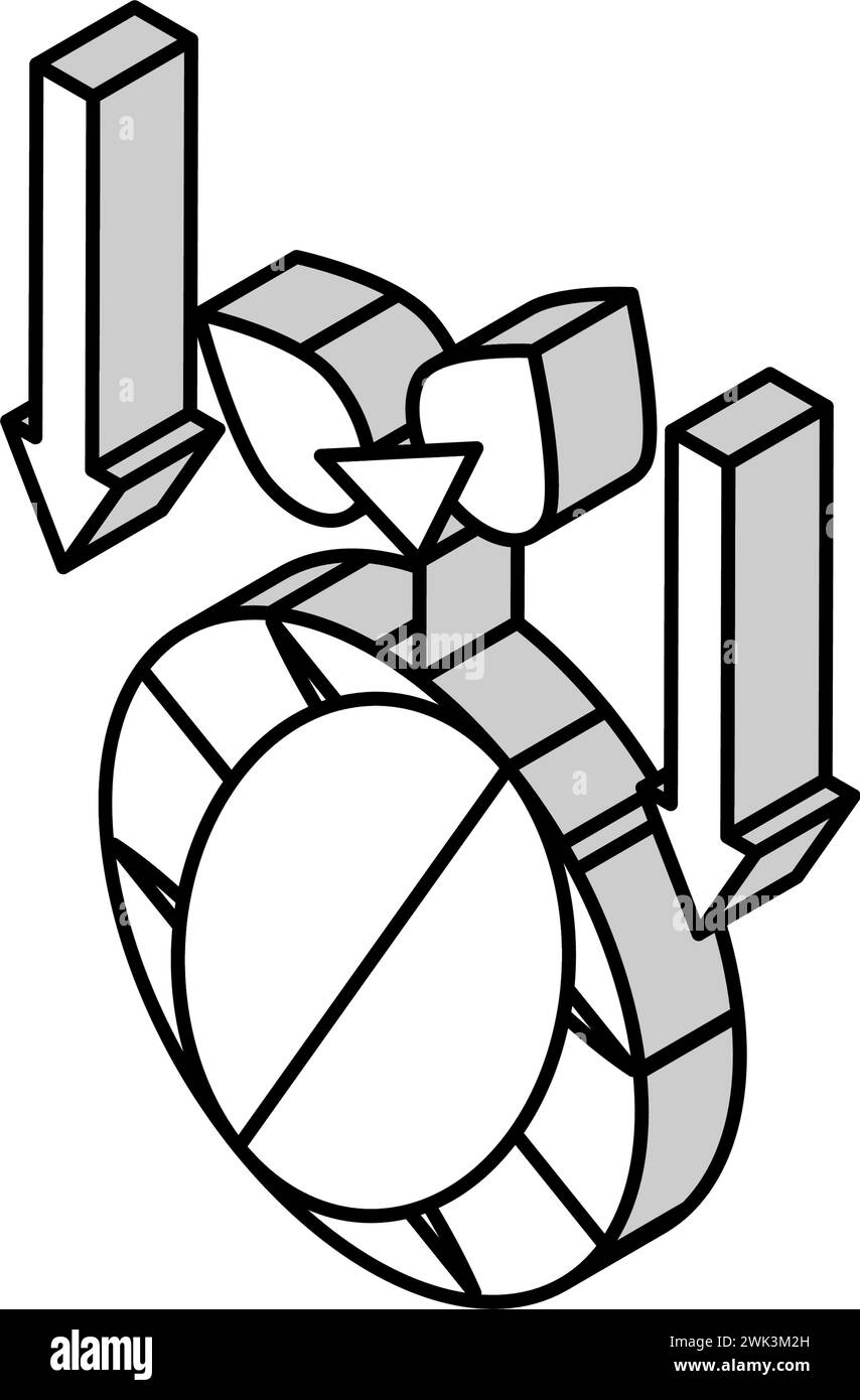 environment deterioration isometric icon vector illustration sign Stock ...