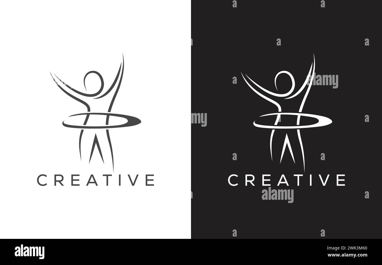 Weight loss vector logo. Slim body shape logo. female Slim body outline ...
