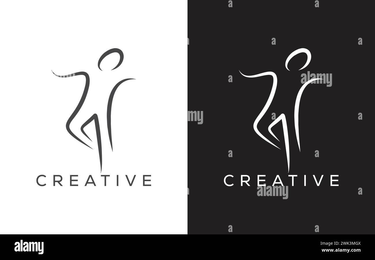 Weight loss vector logo. Slim body shape logo. female Slim body outline ...