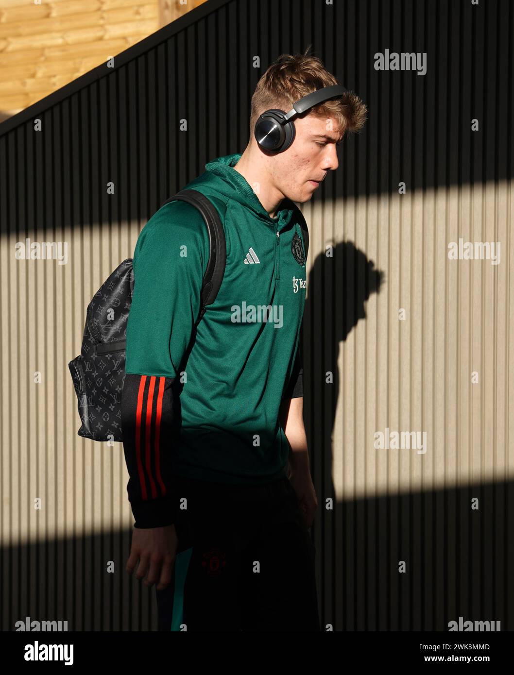 Manchester United's Rasmus Hojlund arrives ahead of the Premier League ...