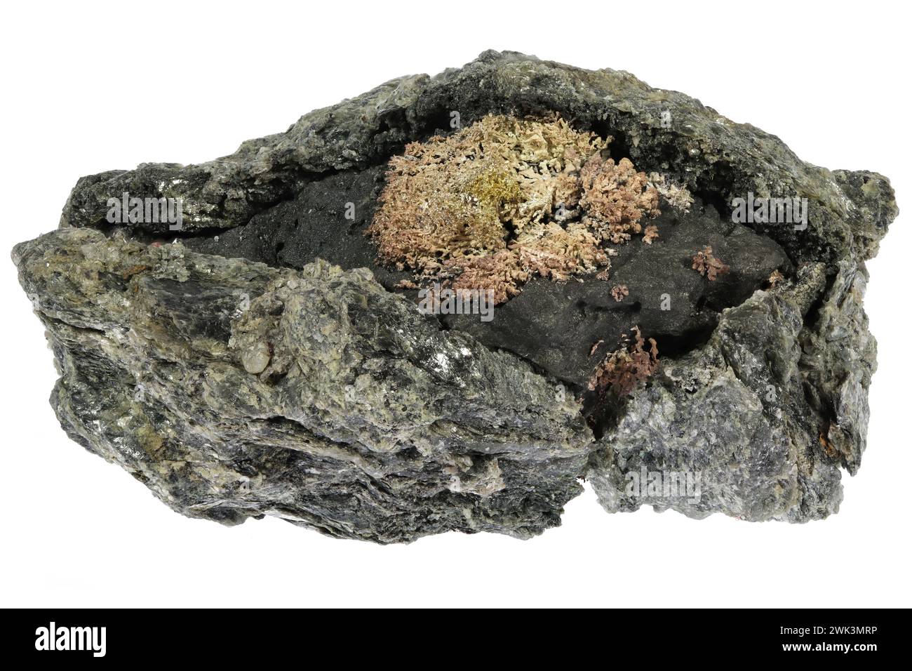 native silver on arsenic from Tellerhäuser, Ore Mountains, Germany ...