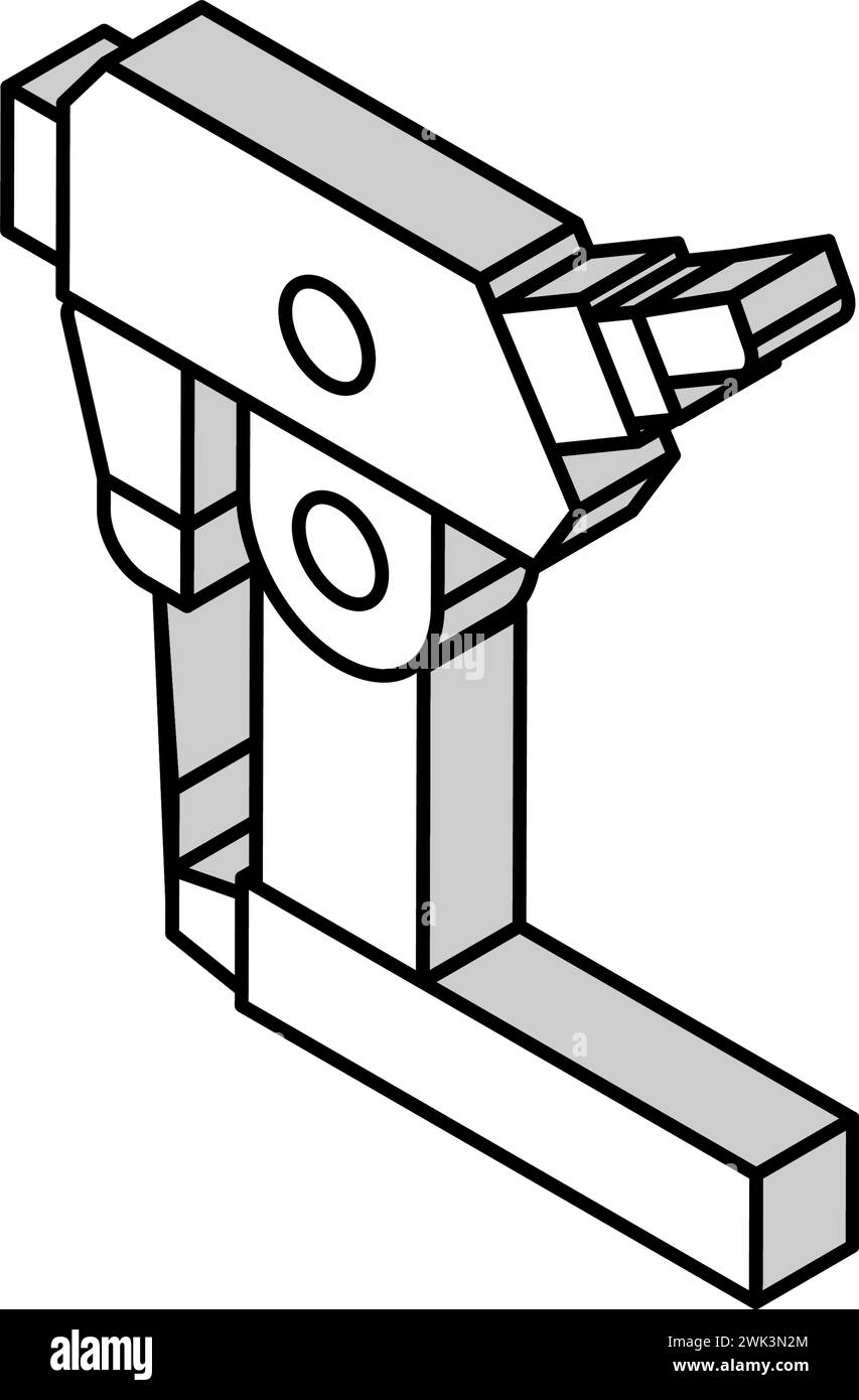 laboratory digital microscope isometric icon vector illustration Stock ...