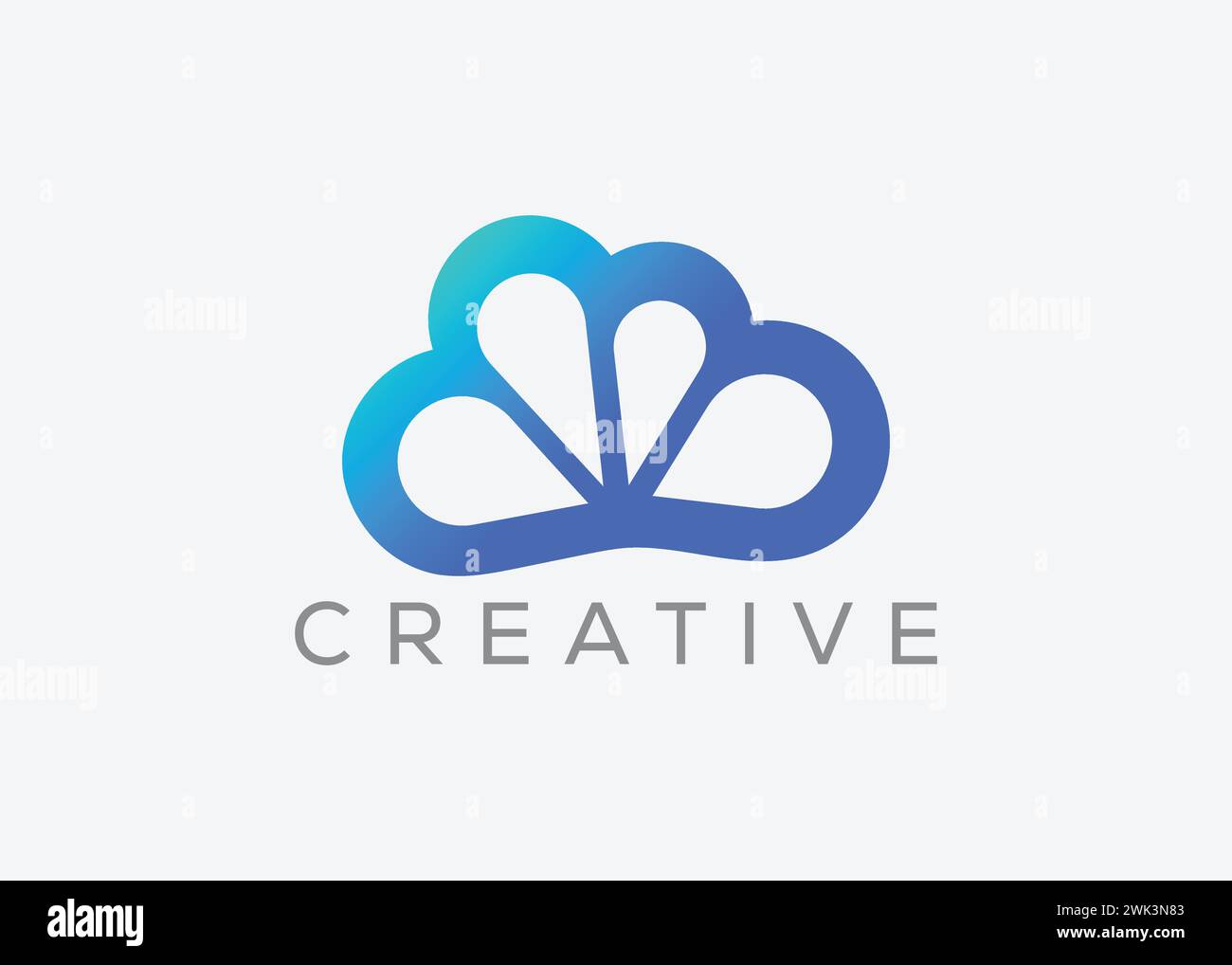 Creative and minimal Cloud vector logo design template. cloud logo ...