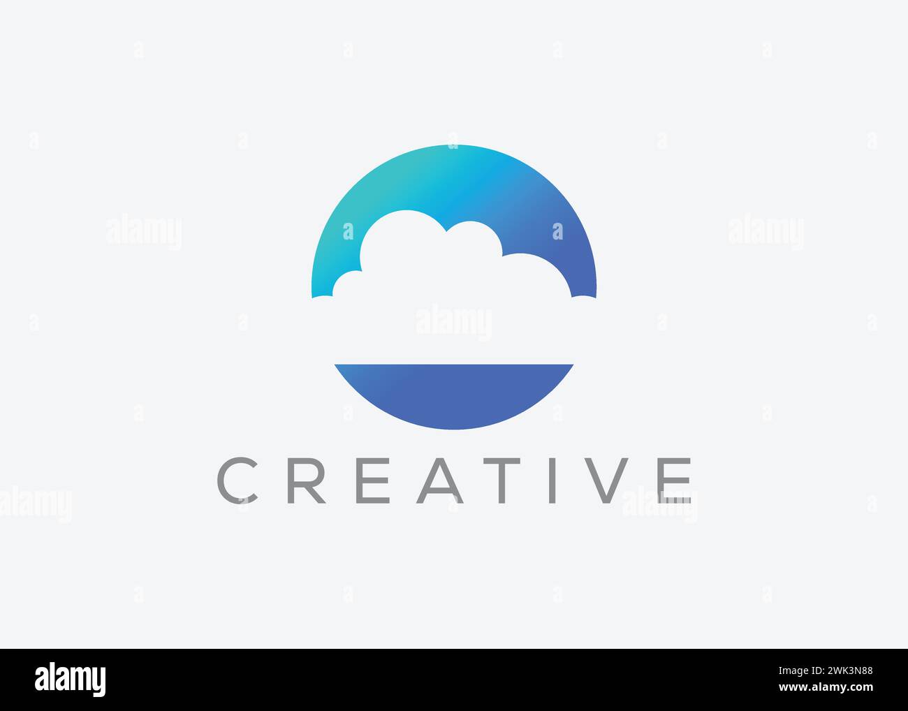Creative and minimal Cloud vector logo design template. cloud logo Stock Vector Image & Art - Alamy