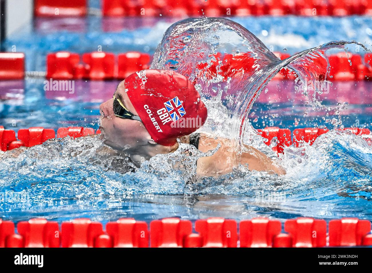 Freya Constance Colbert of Great Britain reacts after competing in the ...